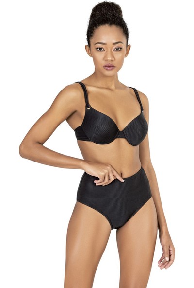 Endeep Kadın Balenli Dolgulu Siyah Bikini Üstü Endeep Kadın Balenli Dolgulu Siyah Bikini Üstü