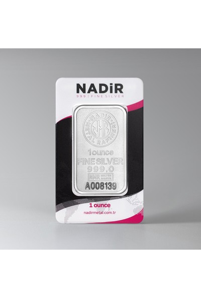 Nadir Gold 1 Ons Gümüş Külçe