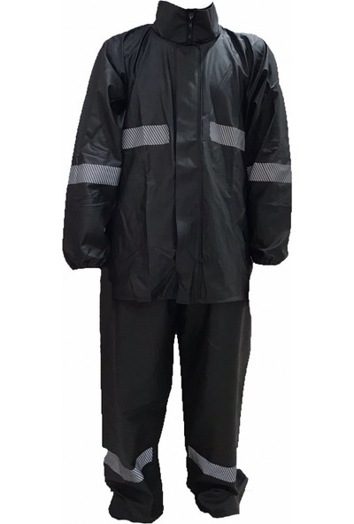 Motospartan Yağmurluk Takım Kurye Paketçi Çubuk Reflektörlü [Large Beden]