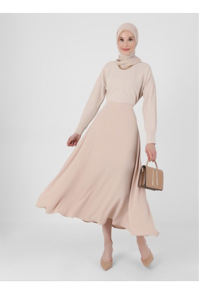 Refka Beli Lastikli Etek - Taş - Refka Woman Refka Beli Lastikli Etek - Taş - Refka Woman