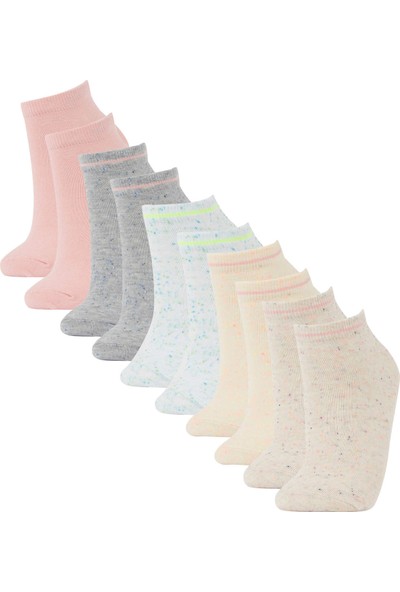 DeFacto Kadın Pamuklu 10'lu Kısa Çorap X8609AZNS DeFacto Kadın Pamuklu 10'lu Kısa Çorap X8609AZNS