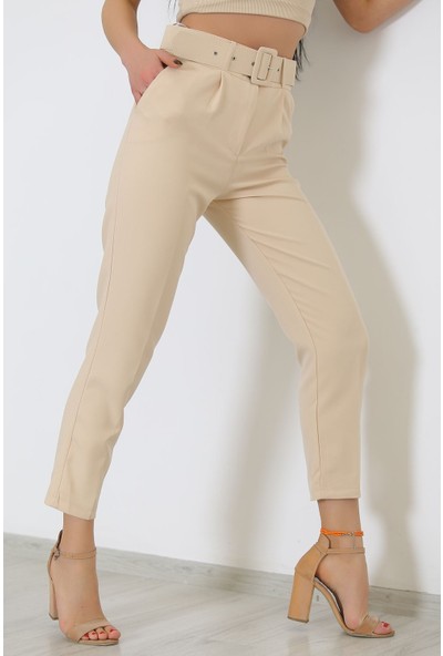 Hepsi Yeni Moda Hepsiyenimoda Kemerli Kumaş Pantolon Taş Hepsi Yeni Moda Hepsiyenimoda Kemerli Kumaş Pantolon Taş