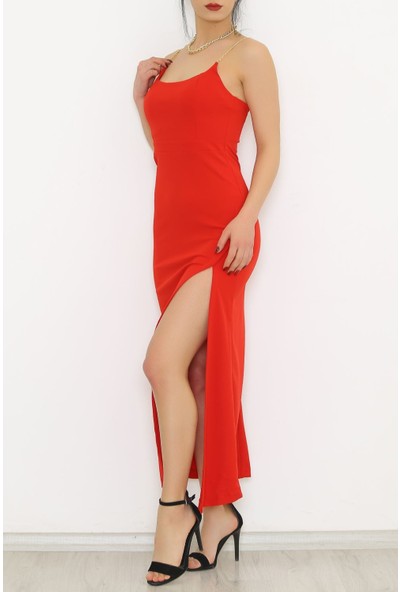 Hepsi Yeni Moda Hepsiyenimoda Zincir Askılı Elbise Kırmızı Hepsi Yeni Moda Hepsiyenimoda Zincir Askılı Elbise Kırmızı