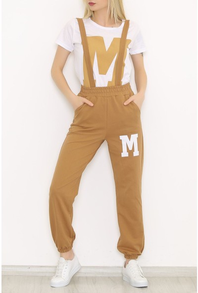 Hepsi Yeni Moda Hepsiyenimoda Salopetli Takım Beyazkahve