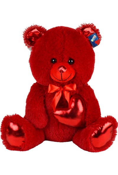 Halley Parlak Kalpli Peluş Ayı 50 Cm-Kırmızı