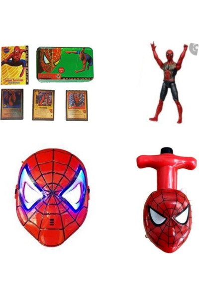 Pop Şeker Spiderman Işıklı Figür, Işıklı Maske, Işıklı Sesli Topaç ve 55 Kartları 4 Ürün Birden Spiderman Set Pop Şeker Spiderman Işıklı Figür, Işıklı Maske, Işıklı Sesli Topaç ve 55 Kartları 4 Ürün Birden Spiderman Set