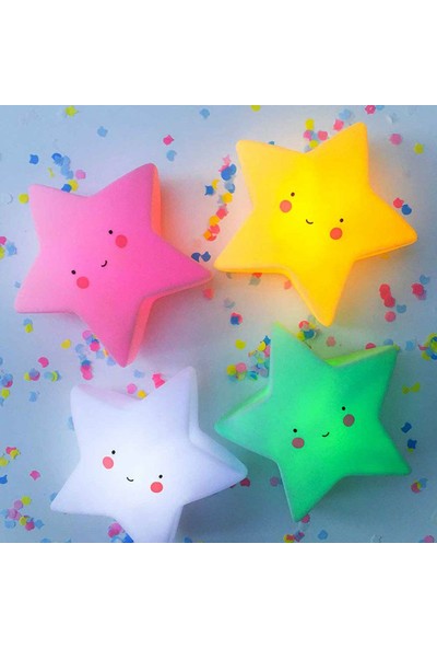 Gülen Yıldız Tasarımlı LED Işıklı Masa Lambası