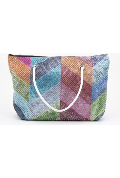 Kadın Fermuarlı Plaj Çantası