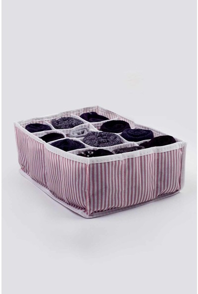 Kobal Business 12 Bölmeli Pembe Pratik Bölmeli Çekmece Düzenleyici Organizer
