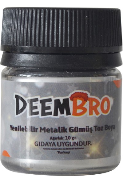 Yenilebilir Gümüş Metalik Toz Boya 10 gr Toz Gıda Boyası Çikolata Boyası Yenilebilir Gümüş Metalik Toz Boya 10 gr Toz Gıda Boyası Çikolata Boyası