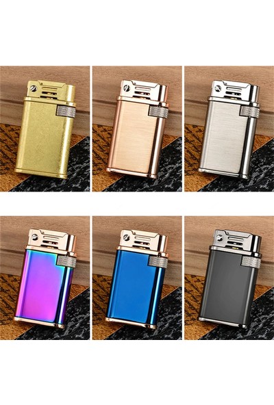 Kişiye Özel Antika Görünümlü Oto Jet Mekanizma Benzinli Taşlı Çakmak