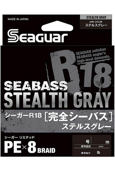 Seaguar R18 Seabass Stealth Gray Pex8 Braid 150M Ip Misina Seaguar R18 Seabass Stealth Gray Pex8 Braid 150M Ip Misina