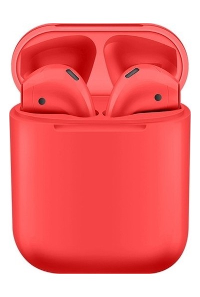 Renkli Inpods 12 Bluetooth Kulaklık-Kırmızı Renkli Inpods 12 Bluetooth Kulaklık-Kırmızı
