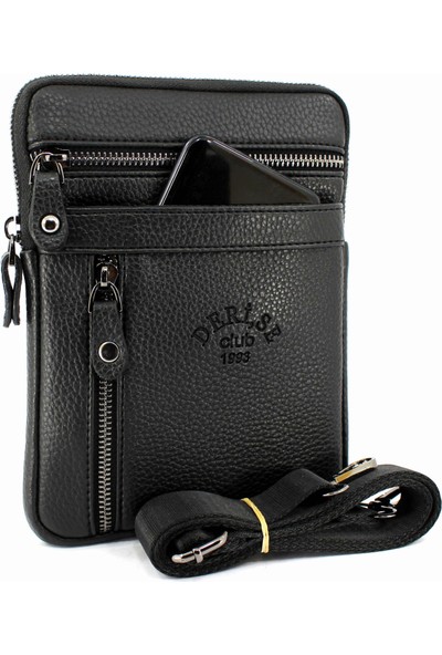Derise Clup Erkek Siyah Renk Askılı Postacı ve Omuz Çantası