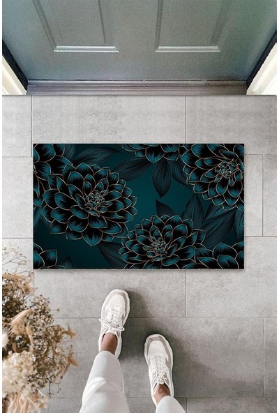 Cotton Garden Dijital Nilüfer Yeşil Kapı Paspası Dış Mekan Paspas PS1039 Cotton Garden Dijital Nilüfer Yeşil Kapı Paspası Dış Mekan Paspas PS1039
