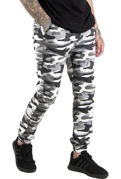 Deepsea Beli ve Paçası Lastikli Bağcıklı Dar Kesim Kamuflaj Desenli Erkek Pantolon 2201600 Deepsea Beli ve Paçası Lastikli Bağcıklı Dar Kesim Kamuflaj Desenli Erkek Pantolon 2201600
