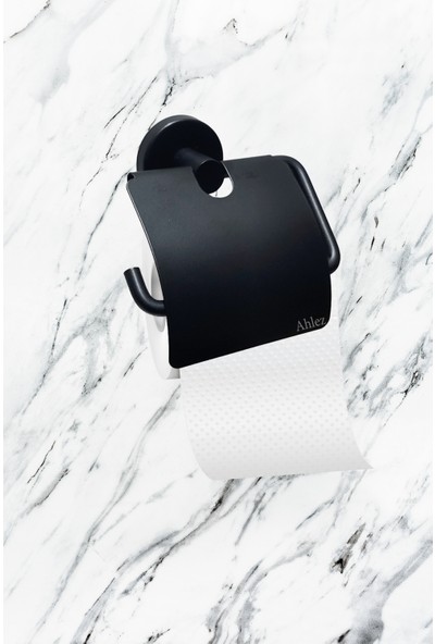 Ahlez Ceylan Mat Siyah Paslanmaz Kapaklı Tuvalet Kağıtlığı - Kağıtlık Ahlez Ceylan Mat Siyah Paslanmaz Kapaklı Tuvalet Kağıtlığı - Kağıtlık