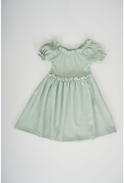 Miniko Kids Kız Çocuk Krep Kumaş Elbise