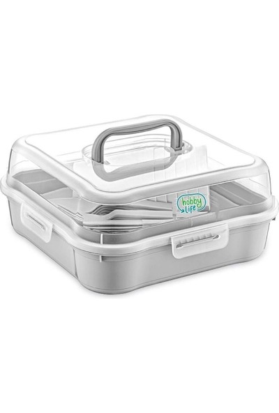 Hobby Life 32 Parça 6 Kişilik Çantalı Piknik Seti Gri Hobby Life 32 Parça 6 Kişilik Çantalı Piknik Seti Gri