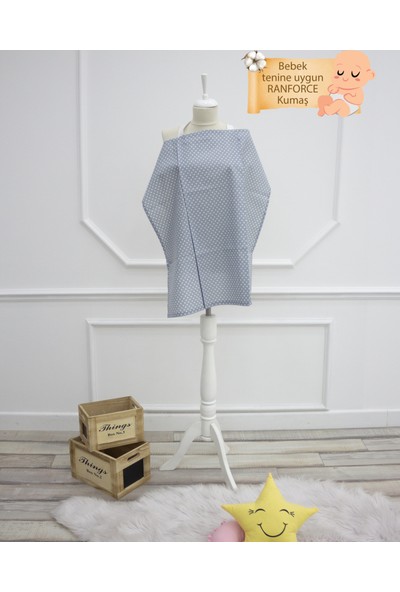 mordesign Bebek Emzirme Örtüsü / Önlüğü Puantiyeli Seri, %100 Pamuk Kumaş, Gri mordesign Bebek Emzirme Örtüsü / Önlüğü Puantiyeli Seri, %100 Pamuk Kumaş, Gri