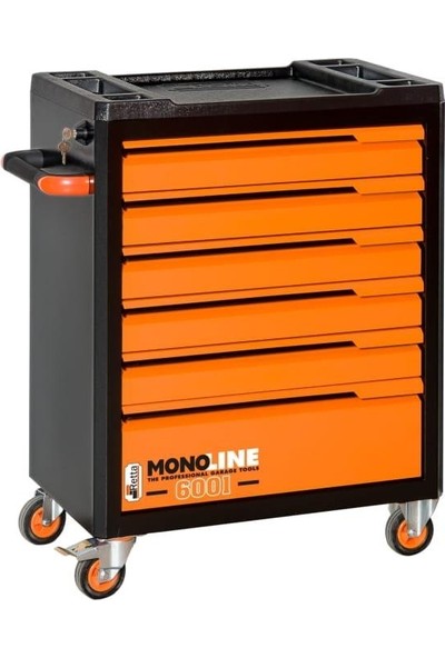 Retta Takım Arabası 6 Çekmeceli Monoline Içi Boş