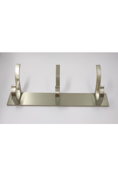 Duvar Askılığı 3'lü Siyah Renk Alüminyum 1 Adet 4,5*25 cm