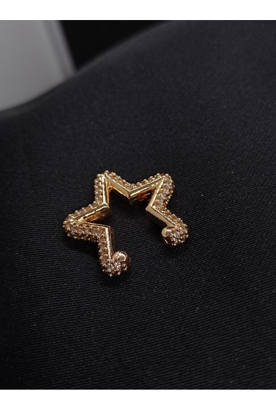 Gold Renk Yıldız Kıkırdak Küpe Model-24 Gold Renk Yıldız Kıkırdak Küpe Model-24