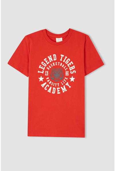 DeFacto Erkek Çocuk Regular Fit Bisiklet Yaka Kısa Kollu TIŞÖRT Y6478A622HS