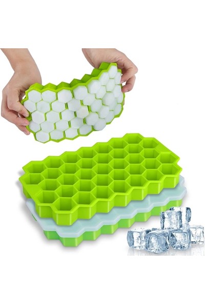 Kitchen Beauty Petek Şekilli Silikon Buzluk 37'li