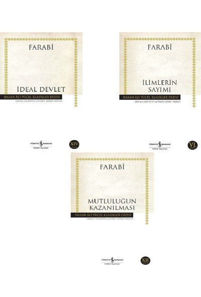 Ilimlerin Sayımı - Mutluluğun Kazanılması - Ideal Devlet / 3 Kitap Set - Farabi Ilimlerin Sayımı - Mutluluğun Kazanılması - Ideal Devlet / 3 Kitap Set - Farabi