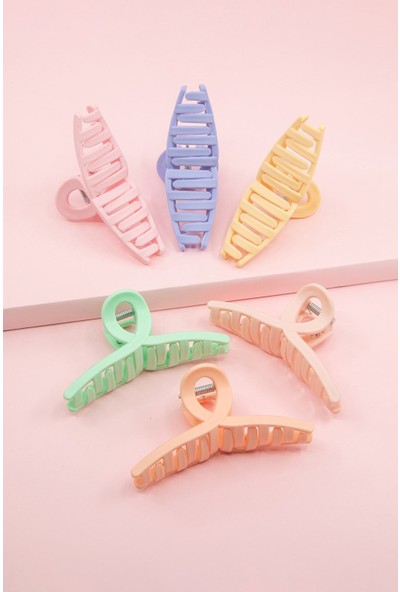 Voilove Kadın 6'lı Renkli Fiyonk Mandal Toka Seti Voilove Kadın 6'lı Renkli Fiyonk Mandal Toka Seti