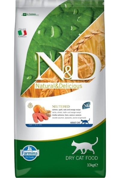 N&d Düşük Tahıllı Ocean Somon Balıklı ve Portakallı Kısır Kedi Maması 1 Kg. Metal Açk. Pkt. N&d Düşük Tahıllı Ocean Somon Balıklı ve Portakallı Kısır Kedi Maması 1 Kg. Metal Açk. Pkt.