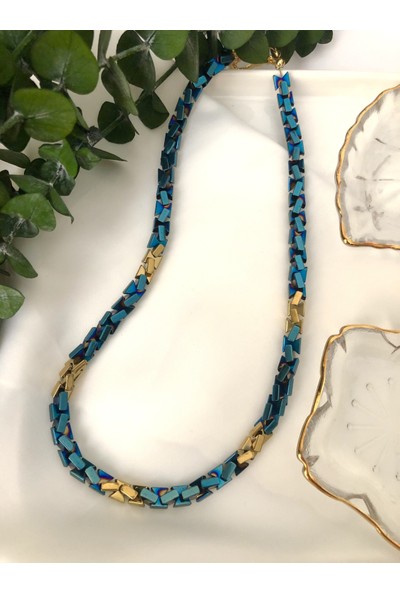 La Rouge Hematit Zincir Kolye