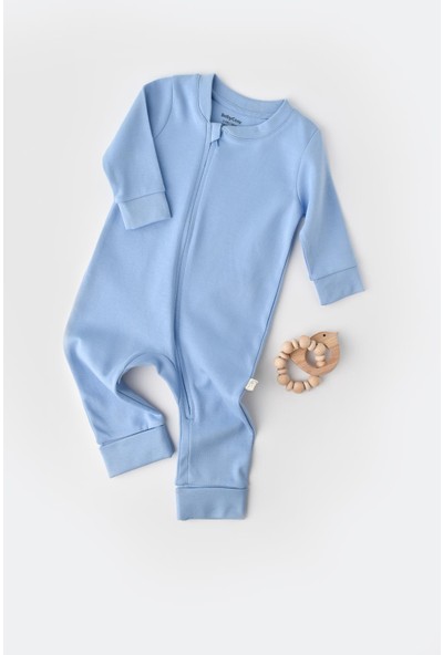 Baby Cosy Organik Uzun Kollu Fermuarlı Bebek Tulum