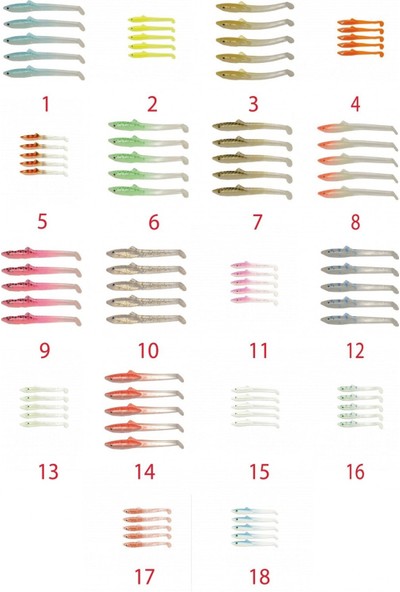 Captain 3596 Elegant 5.5cm Silikon Zargana 5'li Paket Suni Yem Captain 3596 Elegant 5.5cm Silikon Zargana 5'li Paket Suni Yem