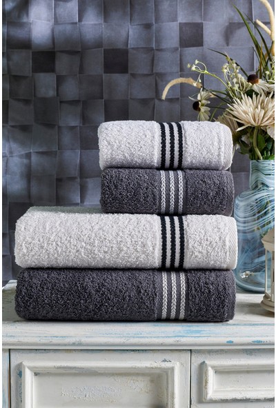 Casnack Veronica 4'lü Banyo Havlu Seti Casnack Veronica 4'lü Banyo Havlu Seti