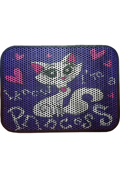 Woisco Desenli Elekli Kedi Tuvaleti Önü Paspası, Kum Toplayıcı, Yıkanabilir, 60X45 cm Woisco Desenli Elekli Kedi Tuvaleti Önü Paspası, Kum Toplayıcı, Yıkanabilir, 60X45 cm