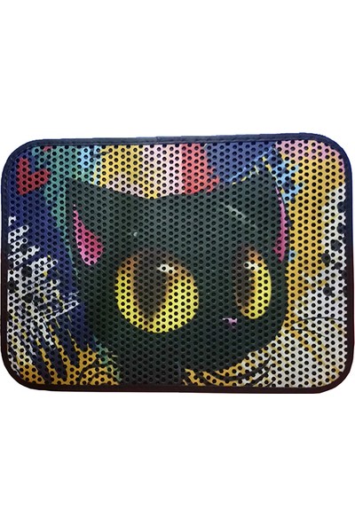 Woisco Desenli Elekli Kedi Tuvaleti Önü Paspası, Kum Toplayıcı, Yıkanabilir, 60X45 cm Woisco Desenli Elekli Kedi Tuvaleti Önü Paspası, Kum Toplayıcı, Yıkanabilir, 60X45 cm