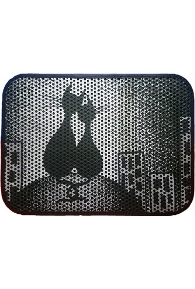 Woisco Desenli Elekli Kedi Tuvaleti Önü Paspası, Kum Toplayıcı, Yıkanabilir, 60X45 cm Woisco Desenli Elekli Kedi Tuvaleti Önü Paspası, Kum Toplayıcı, Yıkanabilir, 60X45 cm