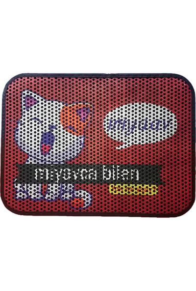 Woisco Desenli Elekli Kedi Tuvaleti Önü Paspası, Kum Toplayıcı, Yıkanabilir, 60X45 cm Woisco Desenli Elekli Kedi Tuvaleti Önü Paspası, Kum Toplayıcı, Yıkanabilir, 60X45 cm