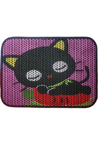 Woisco Desenli Elekli Kedi Tuvaleti Önü Paspası, Kum Toplayıcı, Yıkanabilir, 60X45 cm Woisco Desenli Elekli Kedi Tuvaleti Önü Paspası, Kum Toplayıcı, Yıkanabilir, 60X45 cm