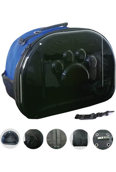 Woisco Fly Bag Kedi ve Köpek Için Taşıma / Seyahat Çantası 44X33CM Mavi