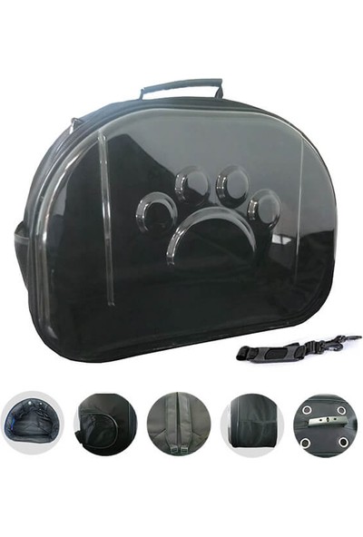 Woisco Fly Bag Kedi ve Köpek Için Taşıma / Seyahat Çantası 44X33CM Siyah