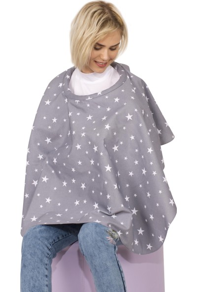 Sevi Bebe Anne Emzirme Örtüsü Önlüğü ART-6280 Gri Yıldız Sevi Bebe Anne Emzirme Örtüsü Önlüğü ART-6280 Gri Yıldız