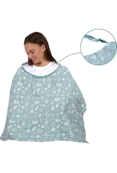 Sevi Bebe Tokalı Emzirme Örtüsü ART-6372 Yaprak Desen