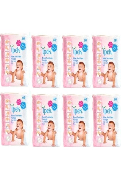 Ipek Maxi Bebek Temizleme Pamuğu 60'lı x 8 Paket Ipek Maxi Bebek Temizleme Pamuğu 60'lı x 8 Paket