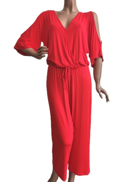 Boutiqua Omuz Açık Pamuk Tulum