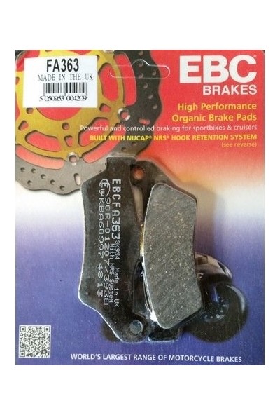 Ebc Bmw R Nine T Ebc Organik Arka Balata Ebc Bmw R Nine T Ebc Organik Arka Balata