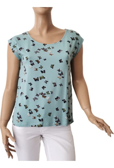 Kelebekli Arka Uzun Ön Kısa Pamuk Bluz Kelebekli Arka Uzun Ön Kısa Pamuk Bluz