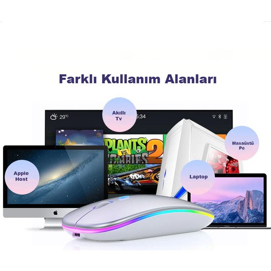Techtic 2.4ghz USB Alıcılı Kablosuz Optik Mouse Fare Şarj Fiyatı